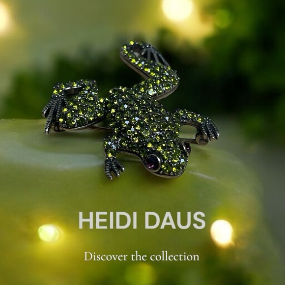Heidi Daus | Jewelry | Heidi Daus Kissing Frog Pav Crystal Pin Frog ...